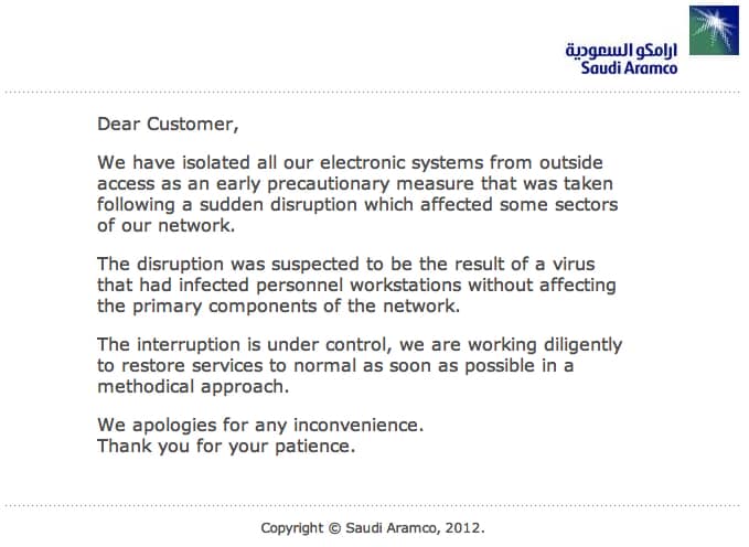 Saudi Aramco, World's Largest Oil Producer, Hit By A Massive Cyber ...