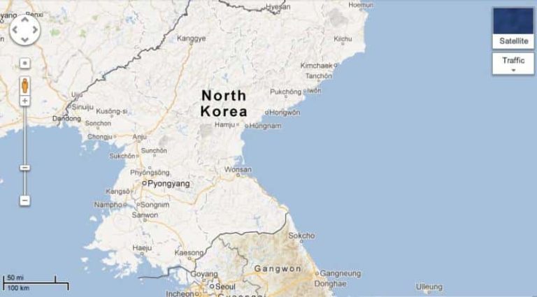 Google Finally Adds Data To North Korea's Map - The Tech Journal