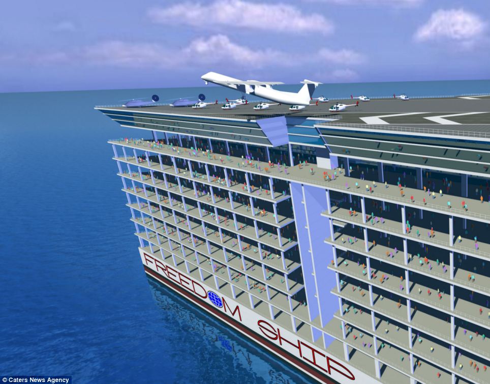 Freedom Ship Is A Self-Sufficient Mile-Long Floating City, Will Cost ...