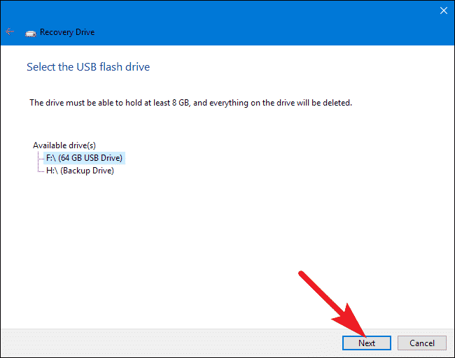How To Create A Windows 10 Recovery Disk On USB - The Tech Journal