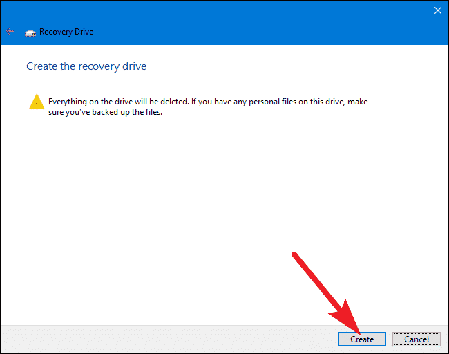 How To Create A Windows 10 Recovery Disk On USB - The Tech Journal